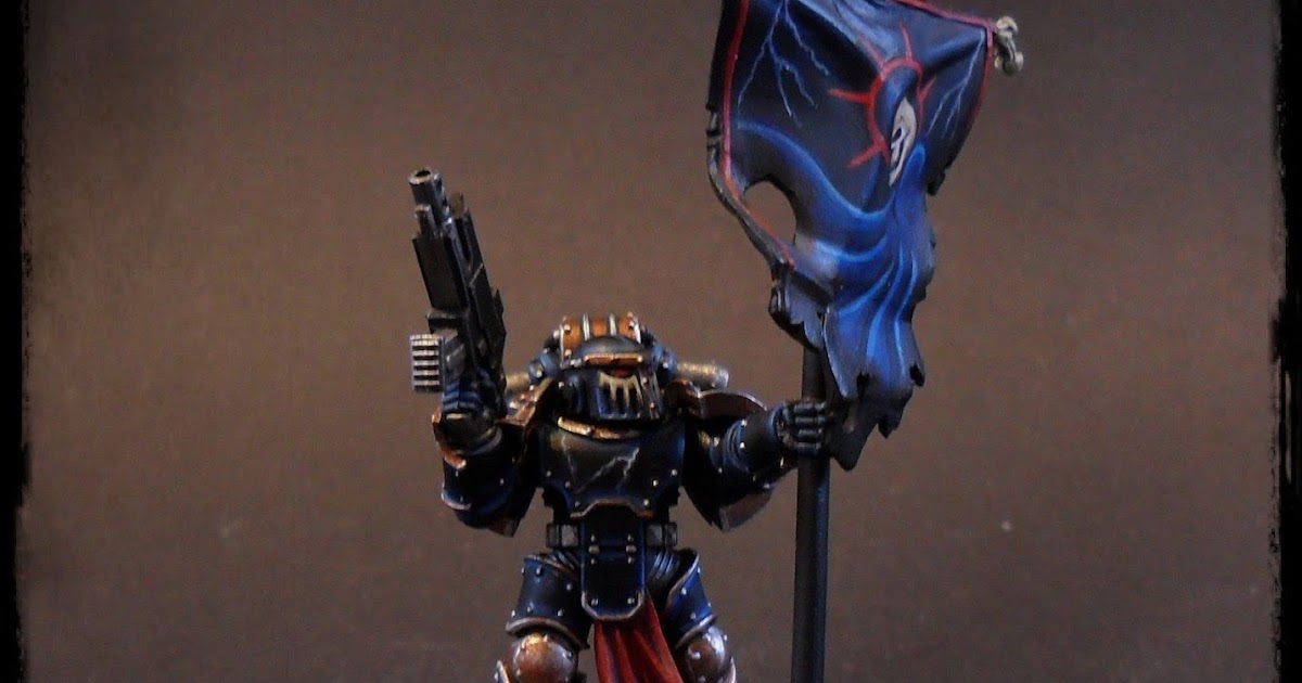 Nemac's 40k: Night Lords Banner and Bearer Finished
