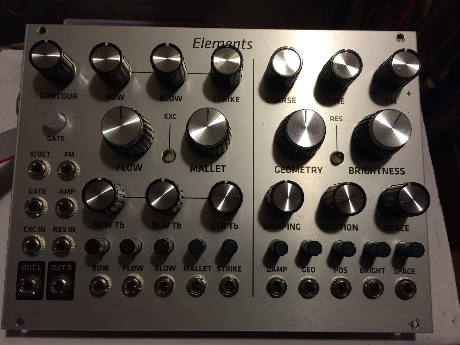 MATRIXSYNTH: Mutable Instruments Elements Modal Synthesizer Eurorack Module w/ Grayscale Panel