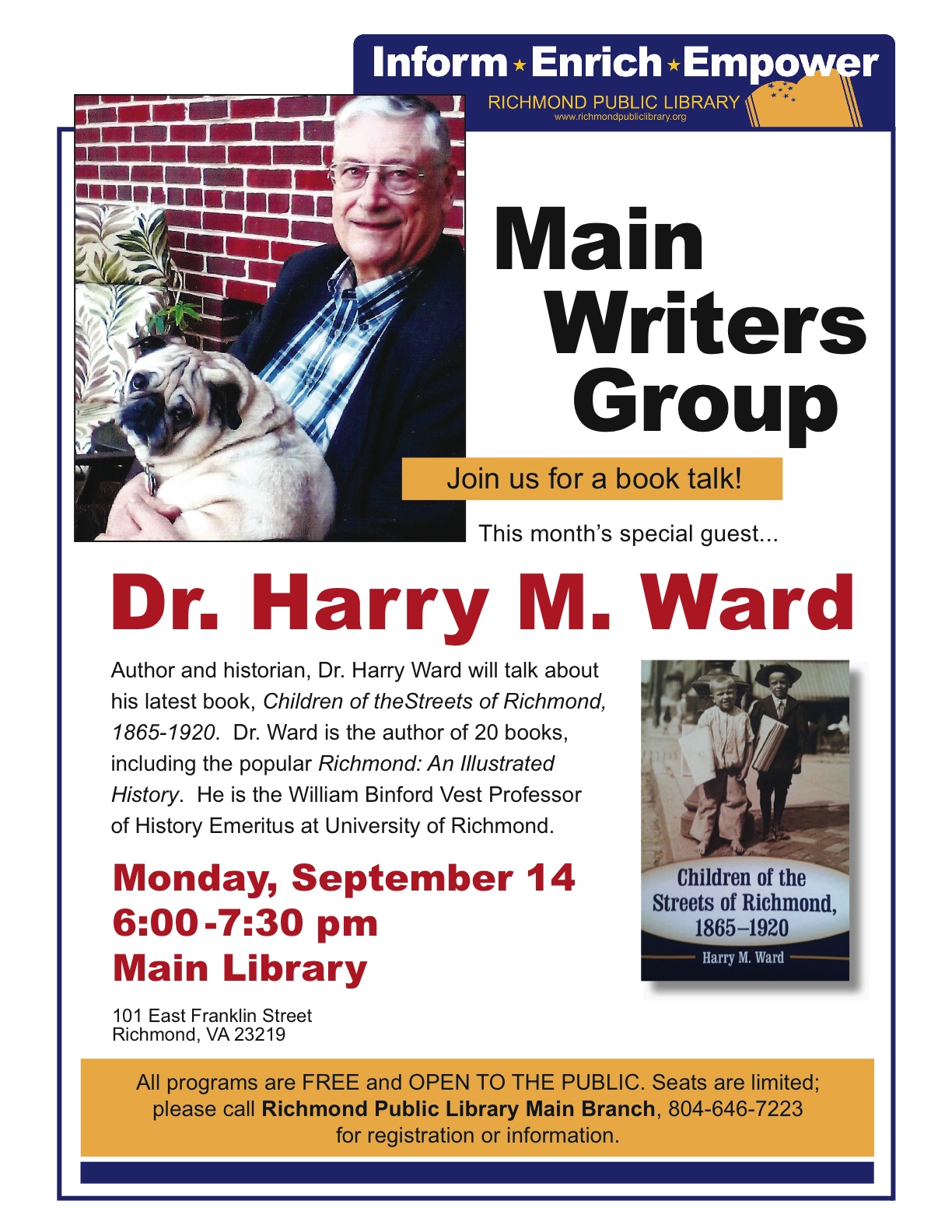 Richmond Public Library Staff Picks: Author talk @ RPL: Excerpt from Dr ...