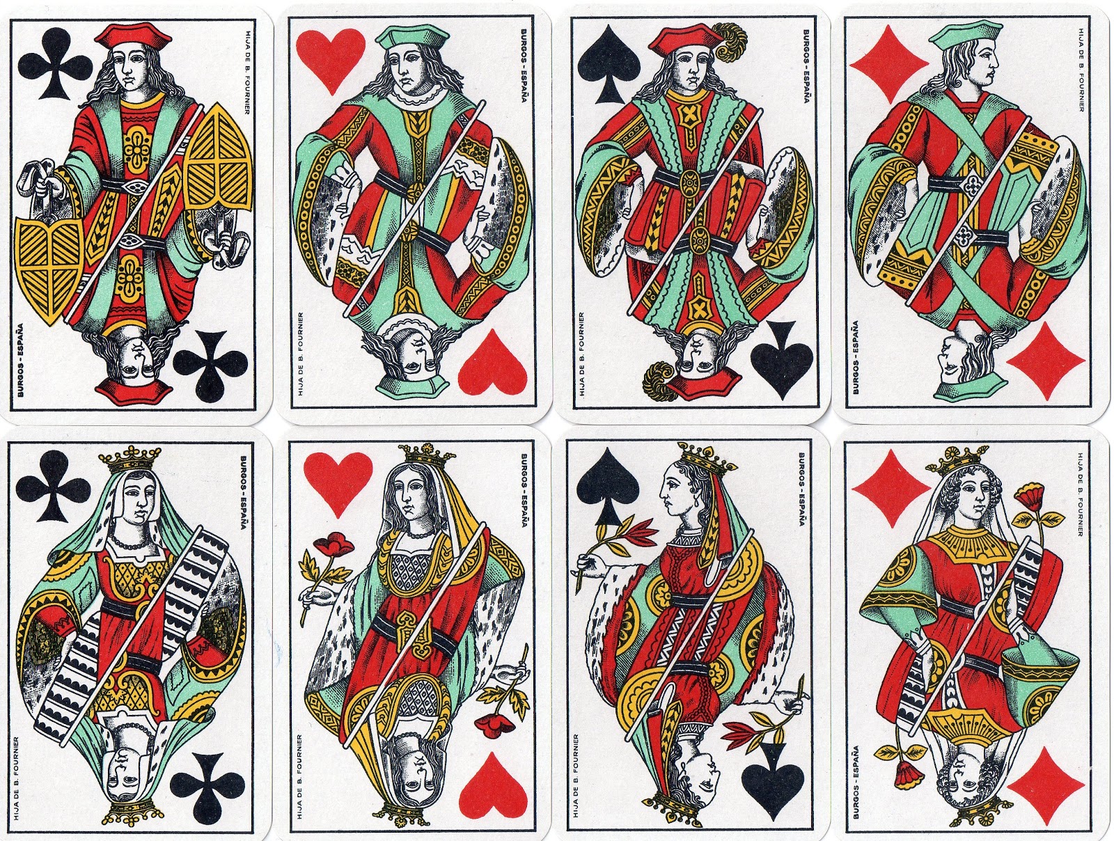 Palos de barajas de cartas de Javier Neila: Palos de la Baraja francesa ...