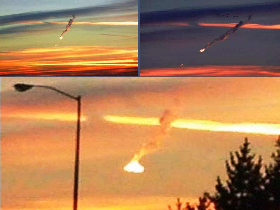 Huge Pyramid Fireball Over Portland Oregon - Nov 21, 2013