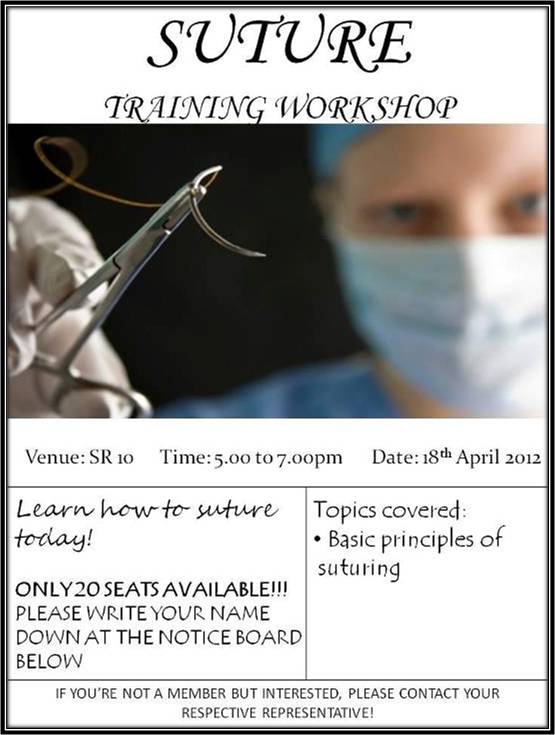 Suture Training Workshop