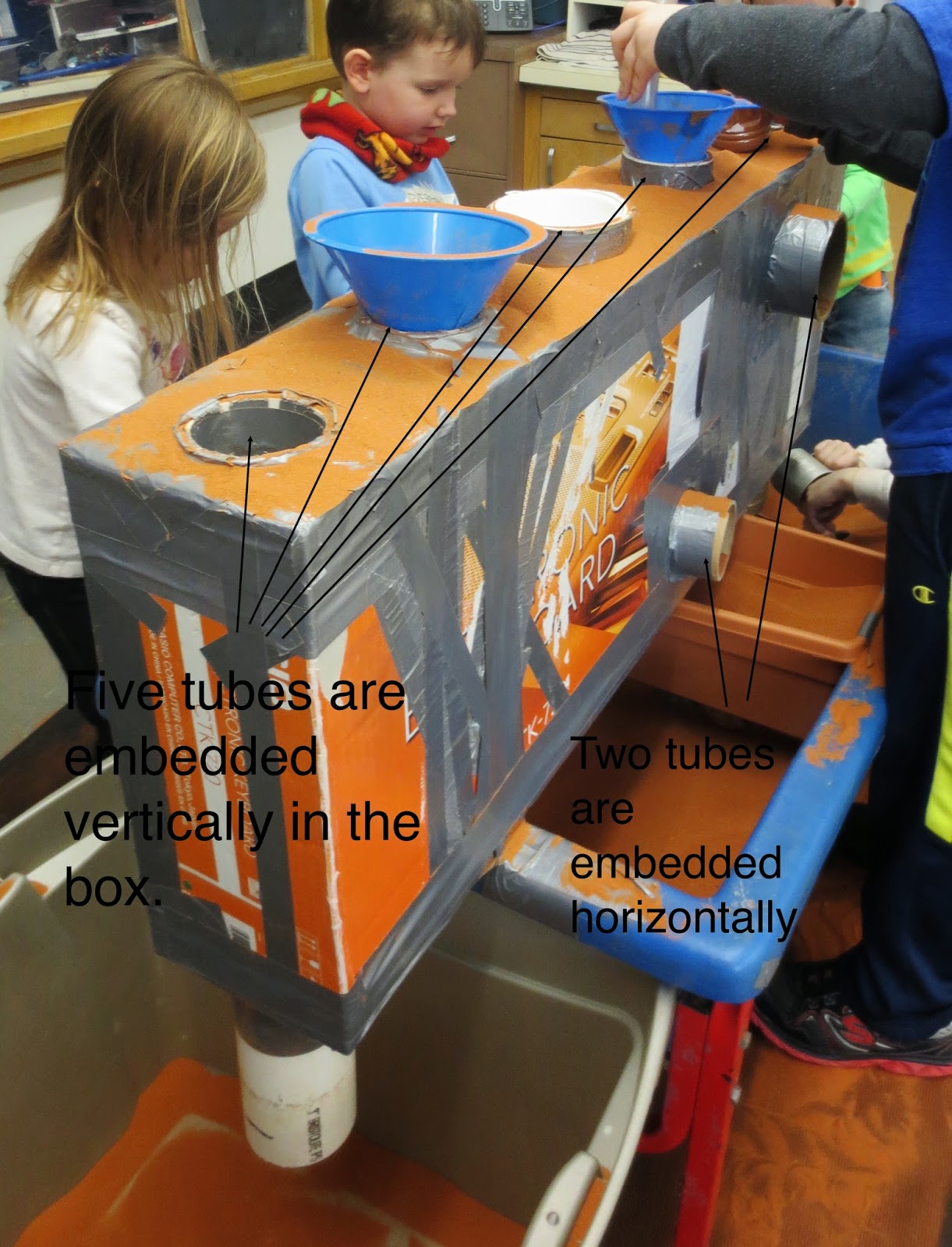 SAND AND WATER TABLES: VERTICAL TUBES IN A BOX - 2014