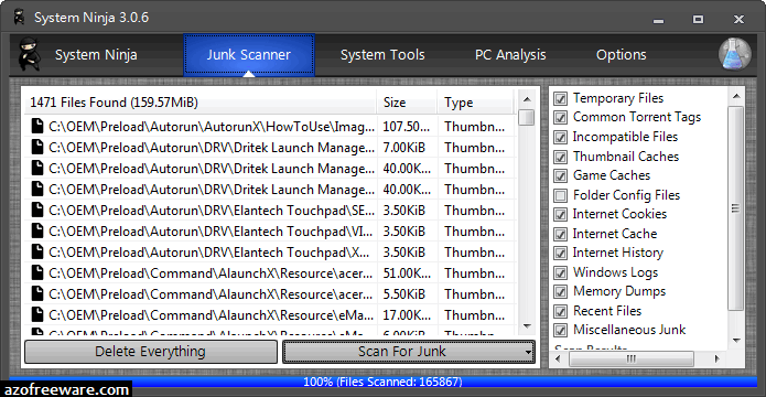 System Ninja 系統忍者 4.0.1 中文版 - 電腦垃圾檔清理軟體 類似CCleaner - 阿榮福利味 - 免費軟體下載