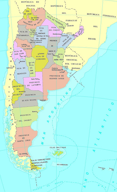 Mapa político de argentina