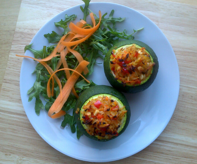 Rocket and Roses Vegan Kitchen: Stuffed Courgettes with Cashew Nuts and ...