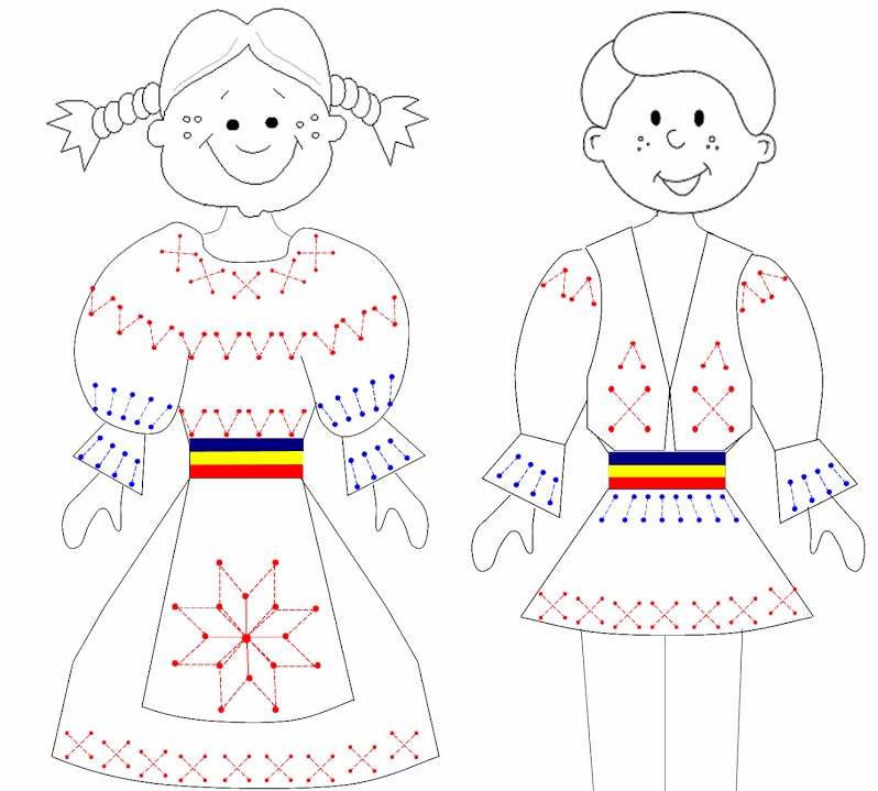 Cusături-costumul popular - Materiale didactice de 10(zece)