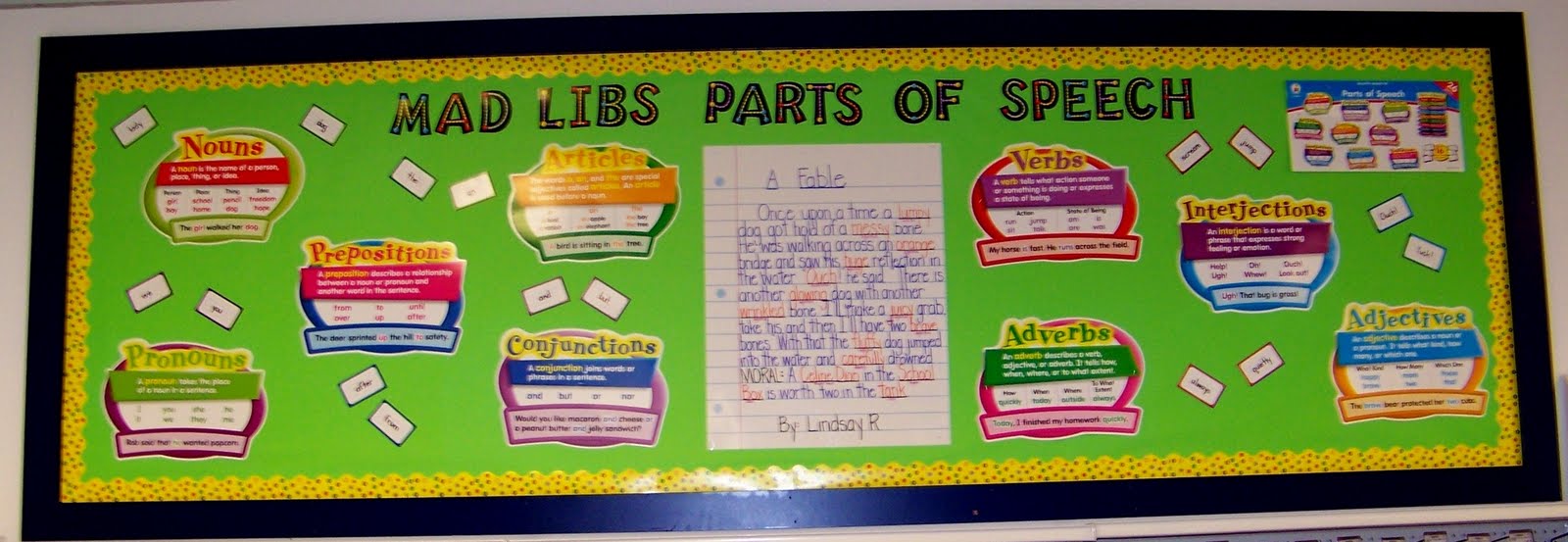 Better Bulletin Boards: Mad Libs Parts Of Speech