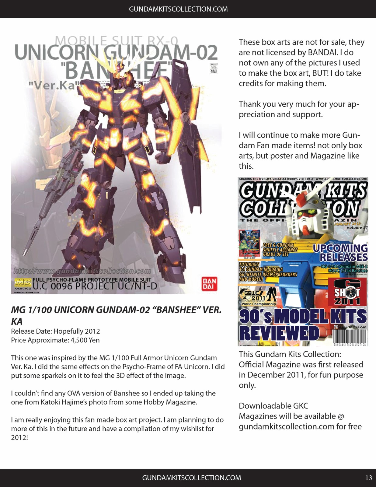 Gundam Kits Collection: the official magazine February 2012 Issue