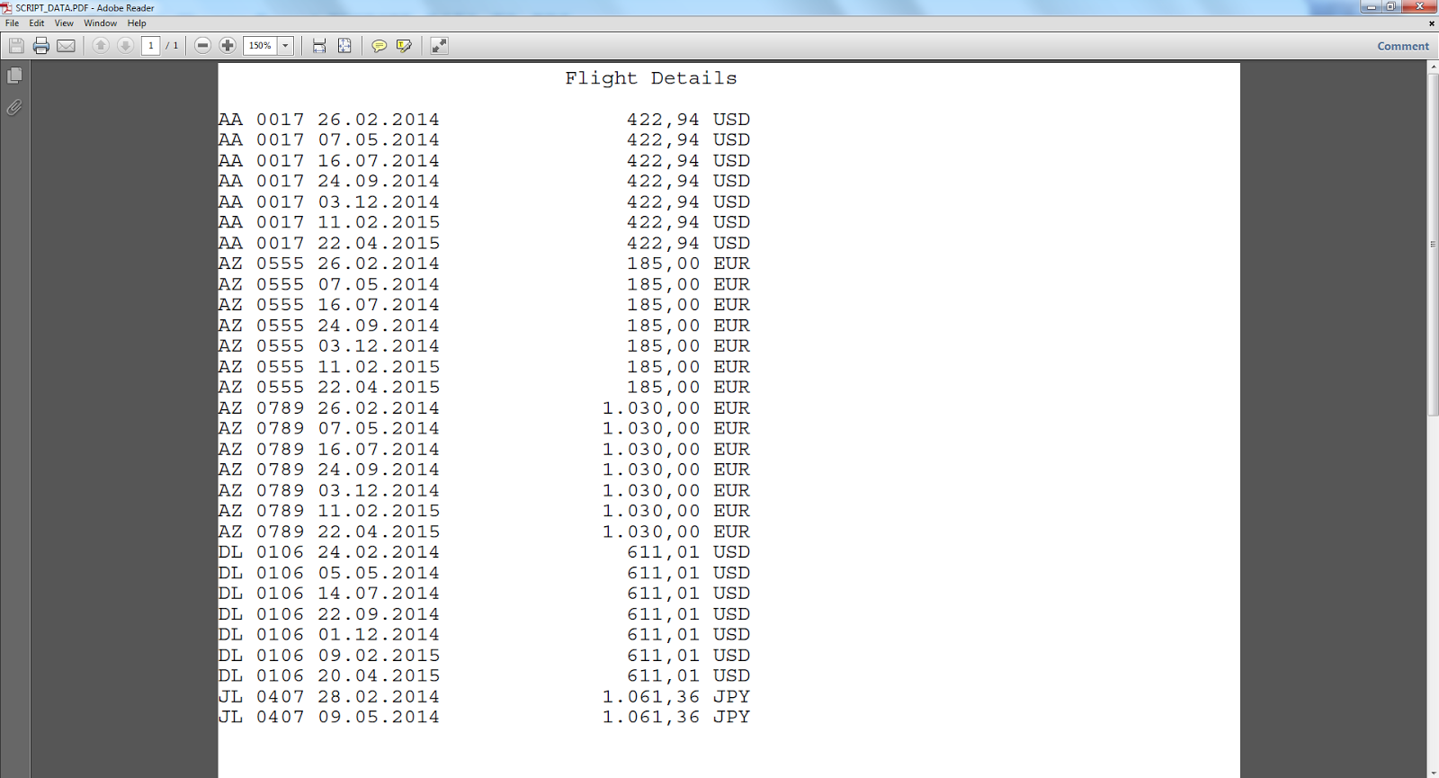 TECHSAP : Converting Script OTF data to PDF