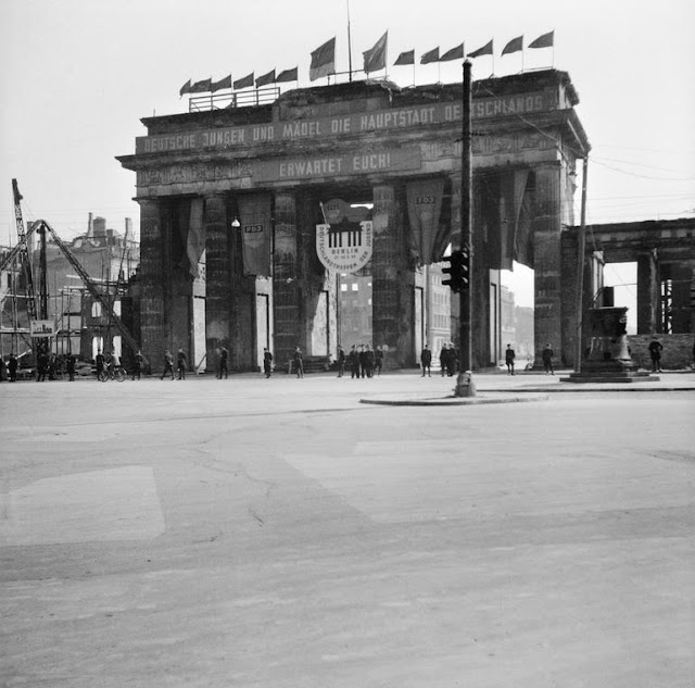 1950. East and West Berlin Hold Dueling May Day Demonstrations