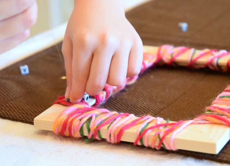 Yarn Wrapped Picture Frames for Mom or Grandma | What Can We Do With ...