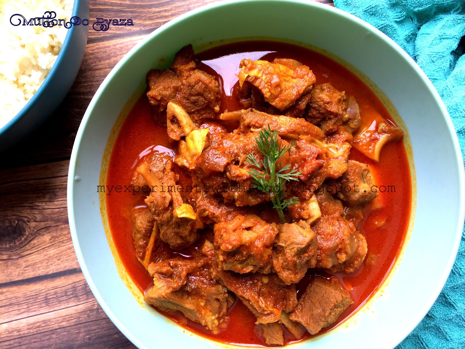 My Experiments With Food: Mutton Do Pyaza/ Mutton in Onion Gravy