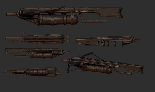 Jeff Yu Art: Automatic Crossbow Concept