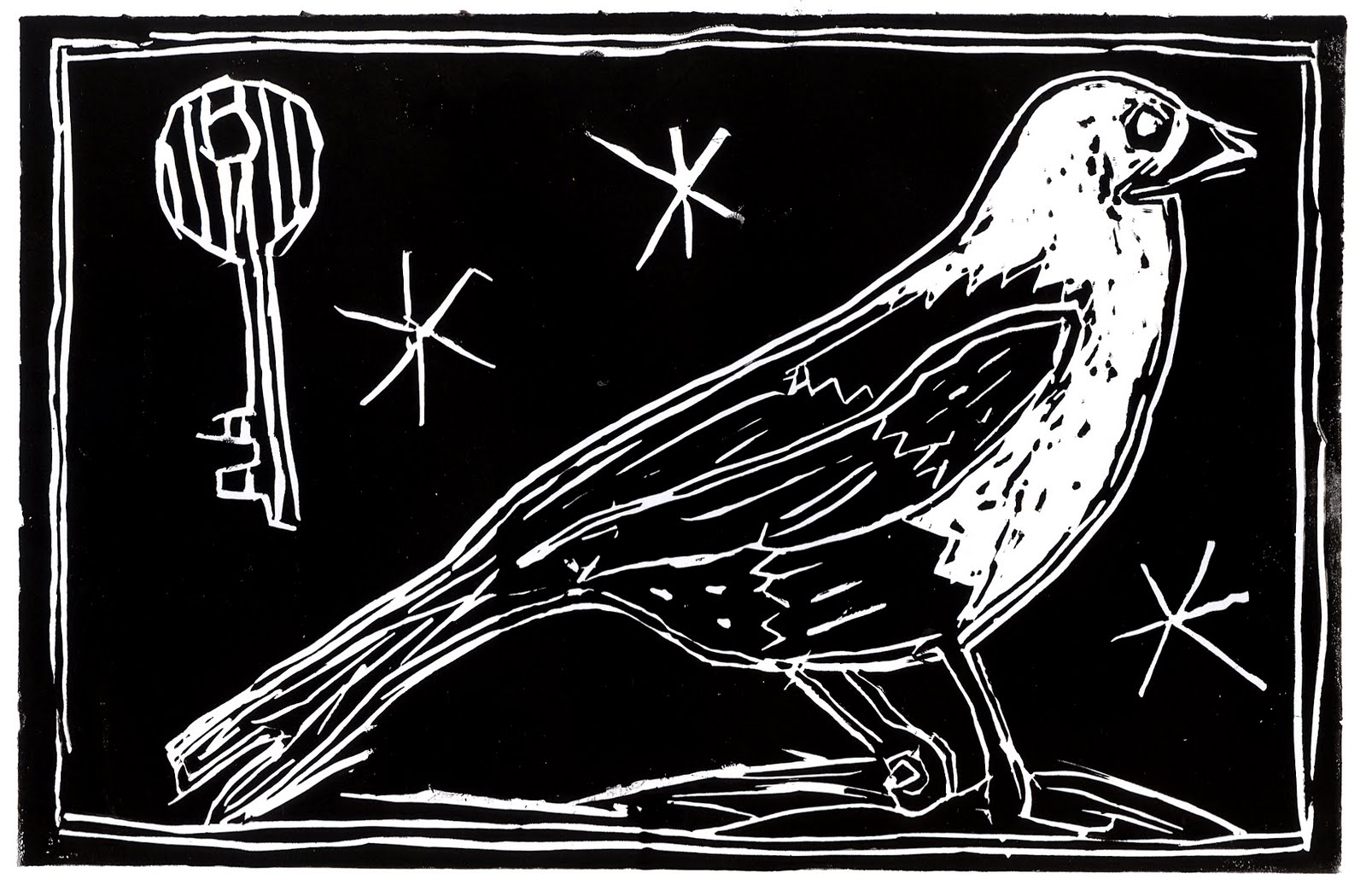 I teach art: Bird Lino Prints