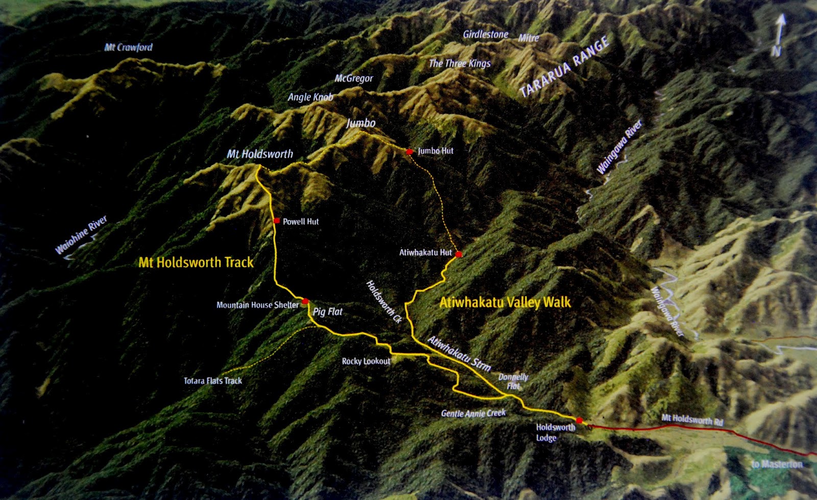 Mt Holdsworth-Jumbo Peak circuit, Tararua Forest Park, New Zealand