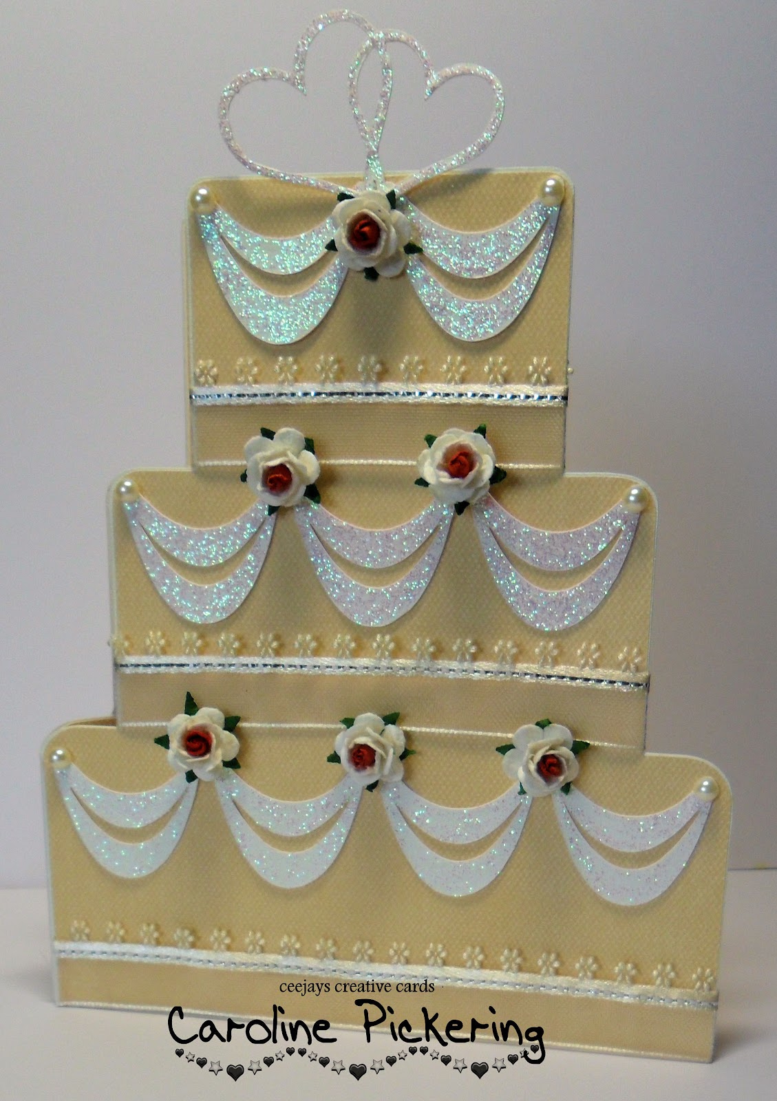 CJ's Creative Cards: Wedding Cake Shaped Card