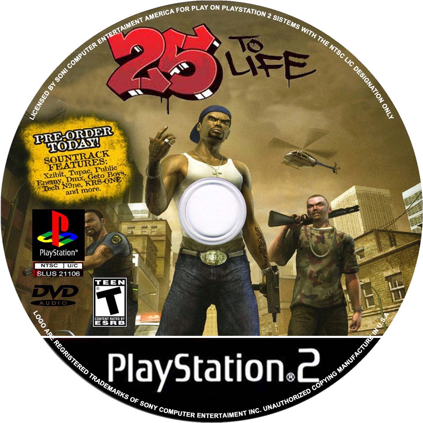 COVERCARATULAS DE DVD - CD COVERCREATORS: 25 TO LIFE (PLAY 2) CD