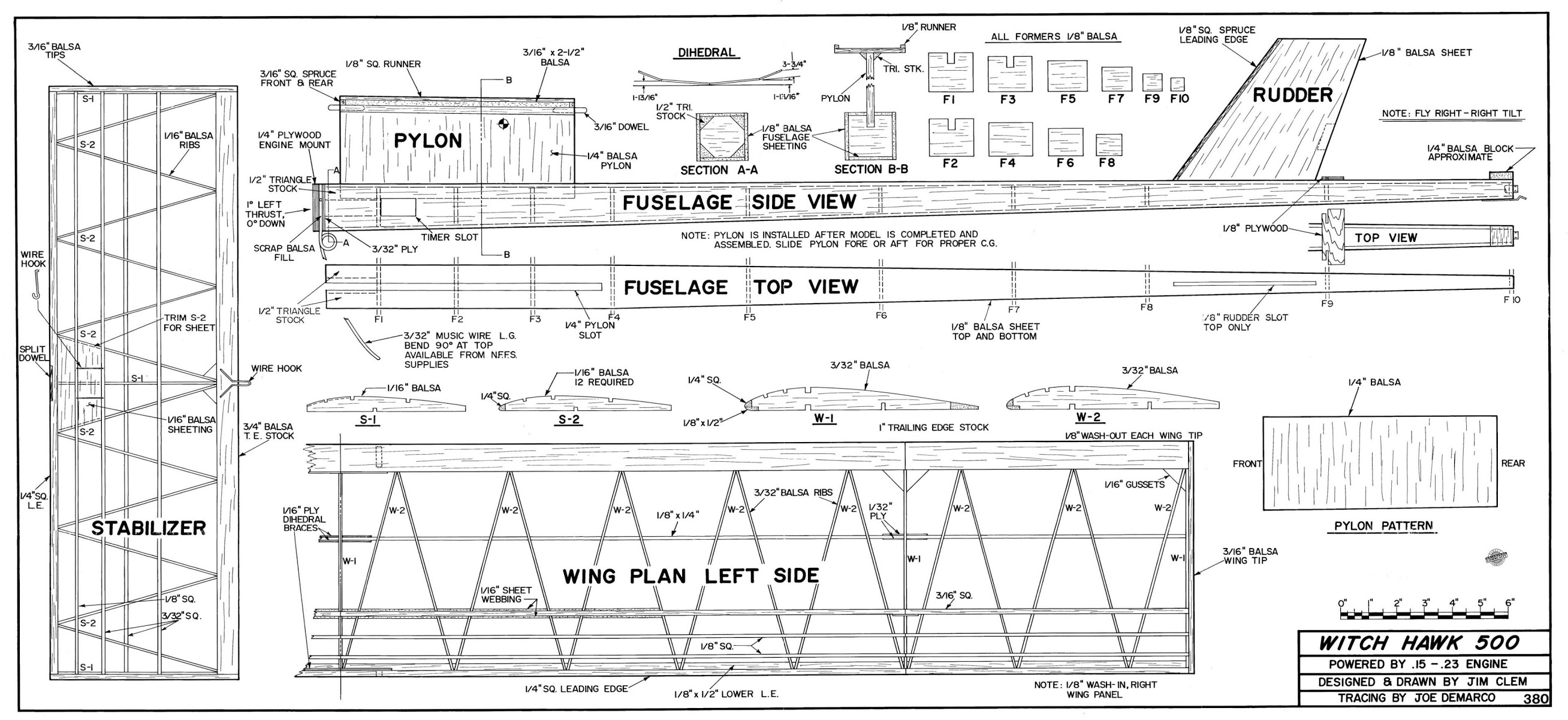 Volar Libremente - Free Flight Models Airplanes: WITCH HAWK de Jim Clem ...