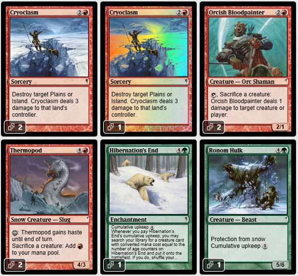 Magic the Gathering Adventures: Coldsnap Flashback Draft