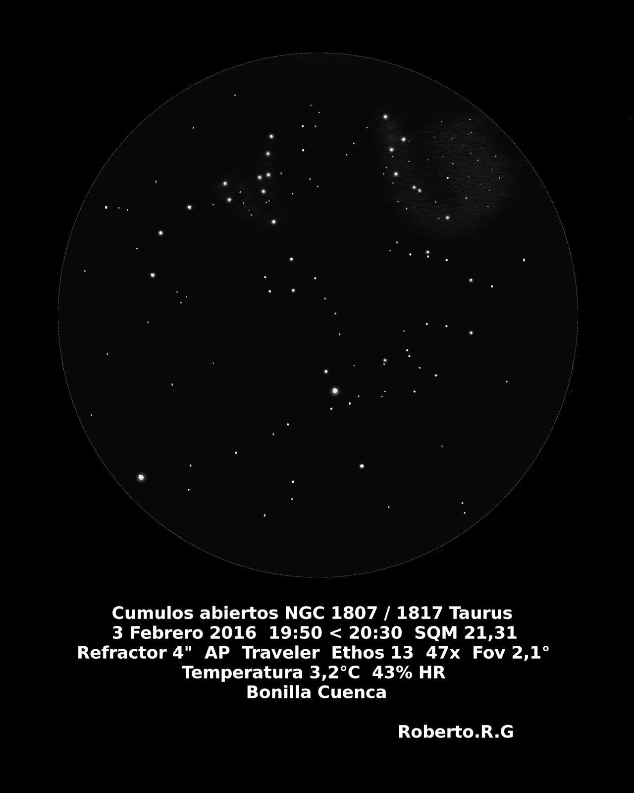 Observaciones astronómicas visuales: Observación Cúmulos abiertos NGC ...