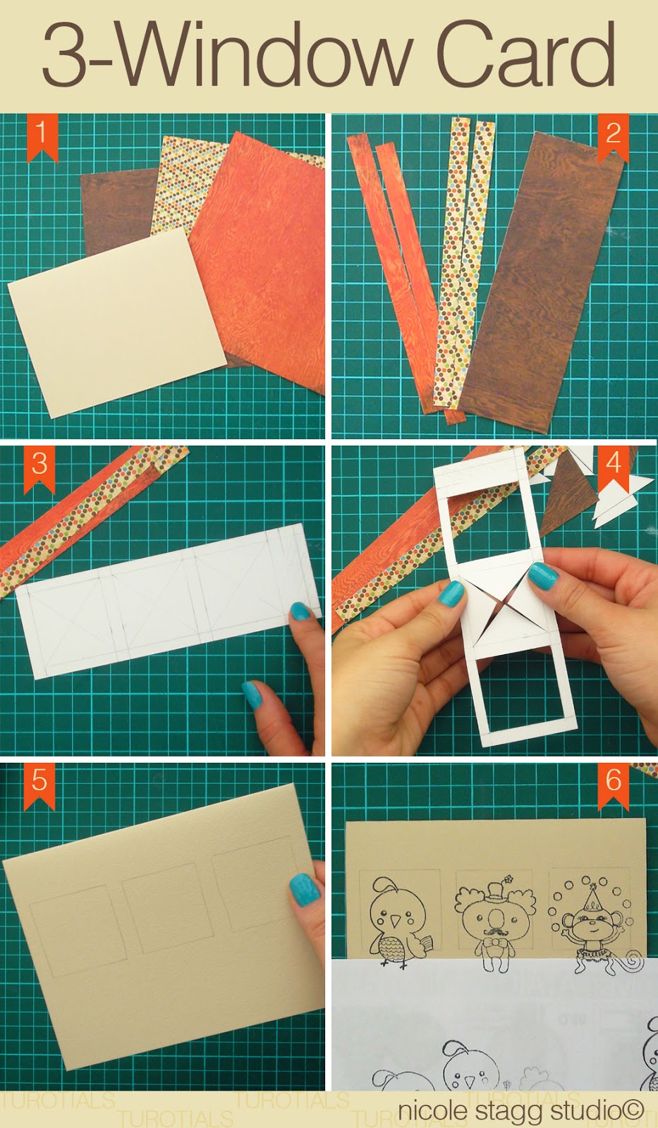 3-Window Card and Template - Nicole Stagg Studio