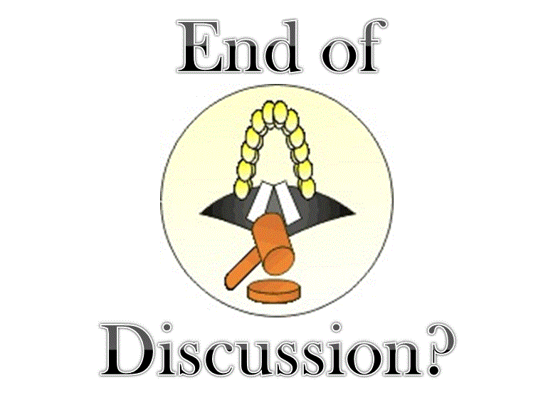 Rocky Road Devotions: End of Discussion?