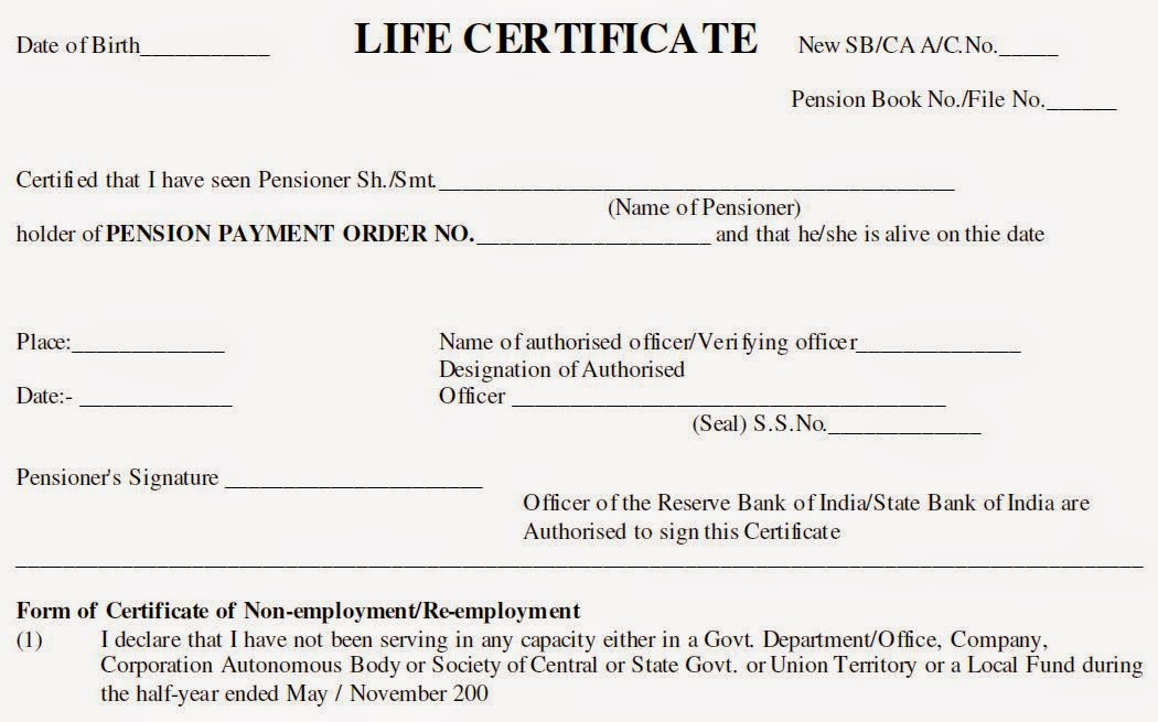 22 [PDF] SAMPLE LIFE CERTIFICATE FREE PRINTABLE DOWNLOAD DOCX ZIP ...