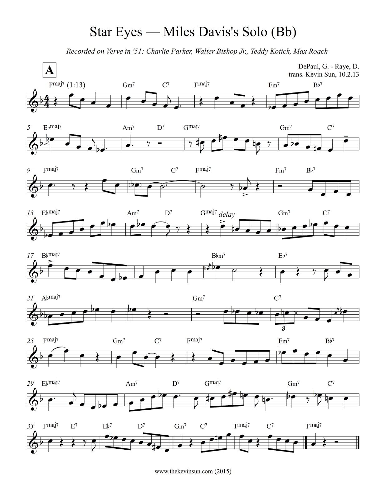 Miles Davis & Bill Evans on "Star Eyes"