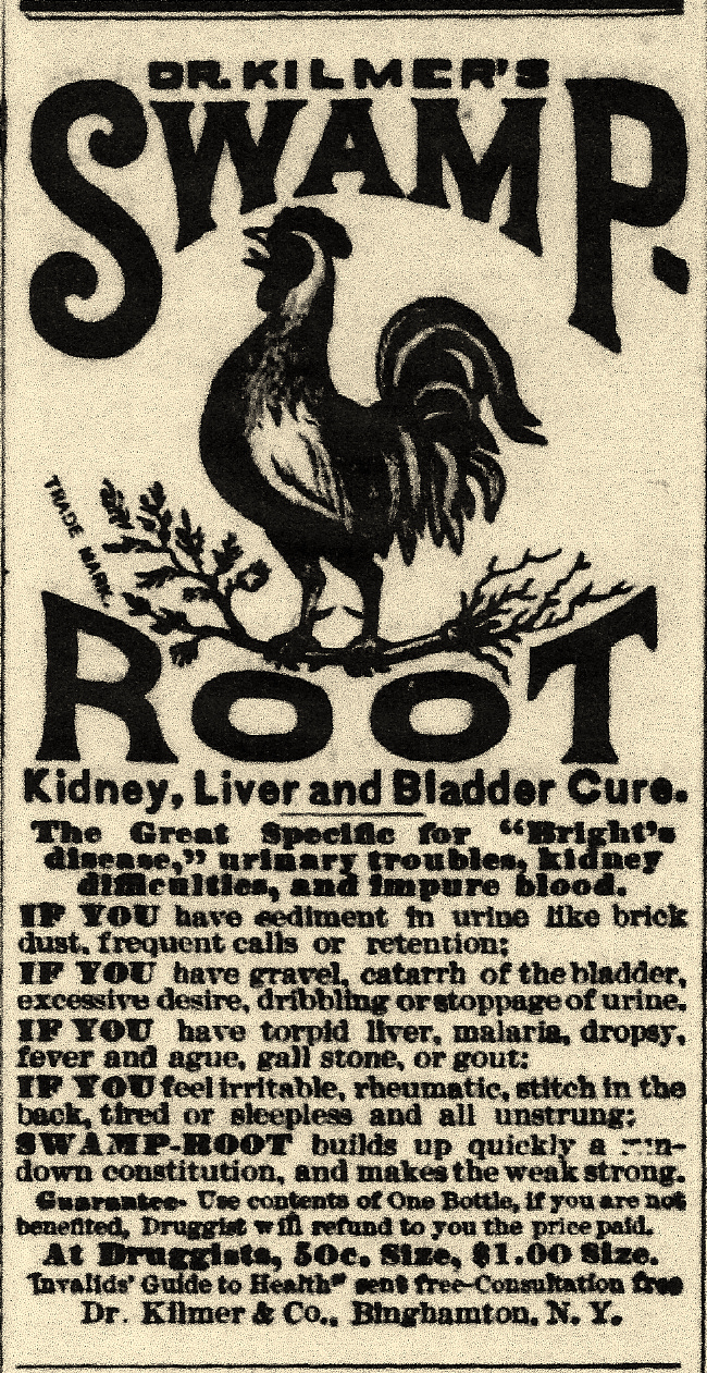 Cortland Contrarian: DR. KILMER'S SWAMP-ROOT AND TOWN REPORTS