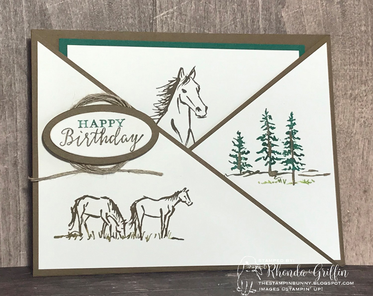 The Stampin' Bunny: More Monday Stampin' Up! Let It Ride Criss Cross Card