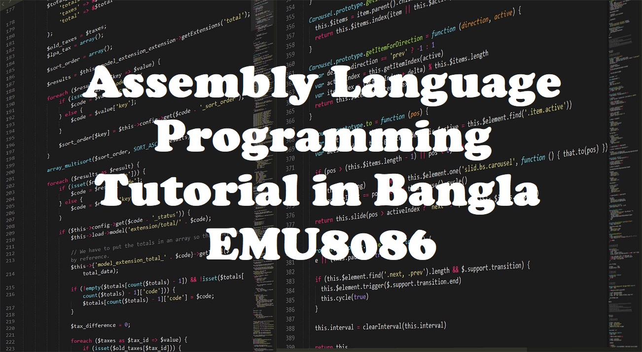 Assembly Language Programming Tutorial In Bangla Emu8086