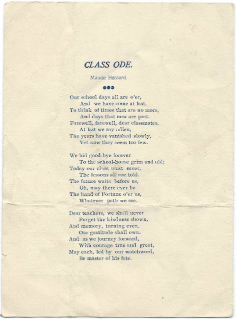 Heirlooms Reunited: 1900 Graduation Program of Brewster High School at ...