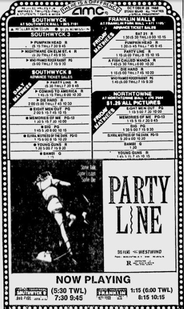 Good Efficient Butchery: Retro Review: PARTY LINE (1988)