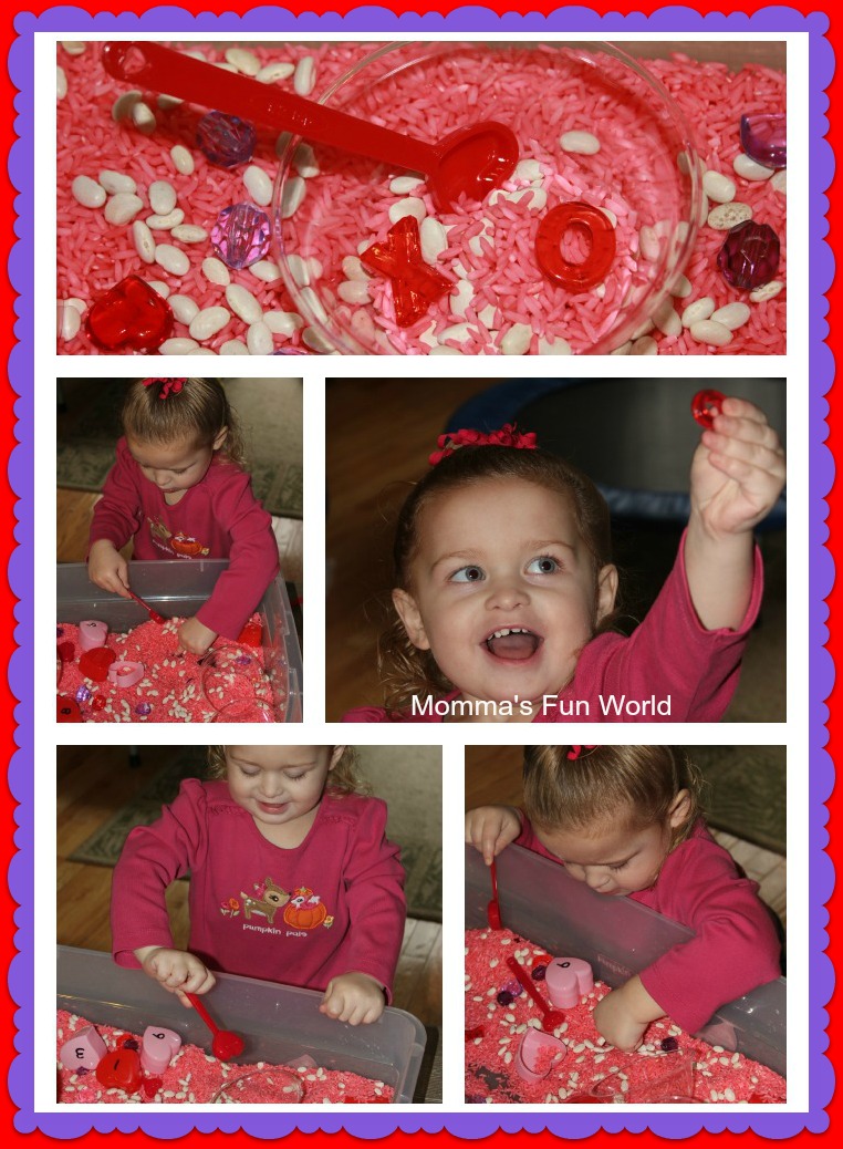 Momma's Fun World: Valentine's counting sensory bin