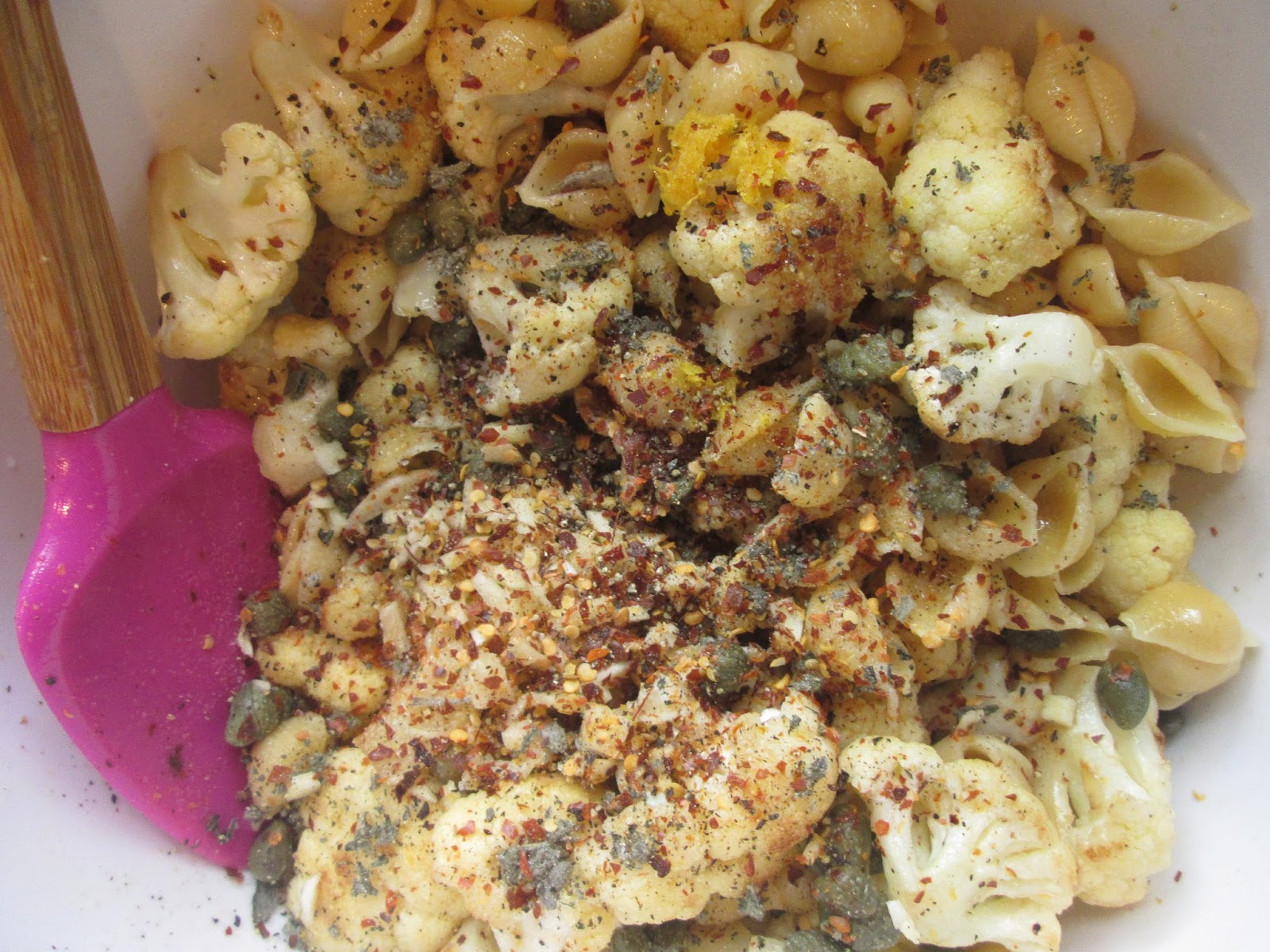 Stirring the Pot: Crusty Baked Shells & Cauliflower