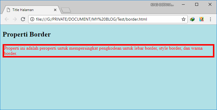 Belajar CSS Part 6 - Membuat Border (Garis Tepi) - king-octahasan
