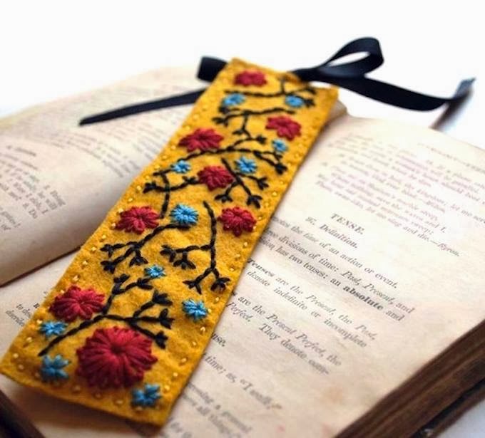 Mirage Bookmark: Hand Embroidered Felt Bookmark