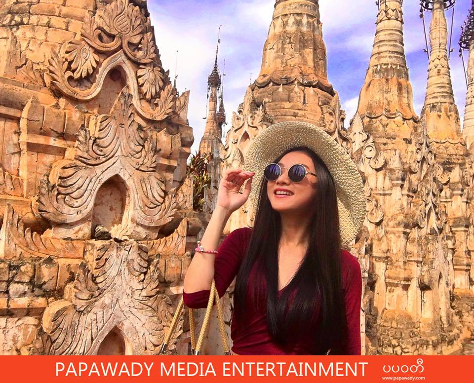 Thinzar Nwe Win In Mway Taw Kat Ku Pagoda, Shan State, Myanmar