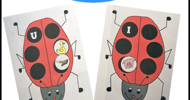 Ladybug interactive short vowel center activity for kids