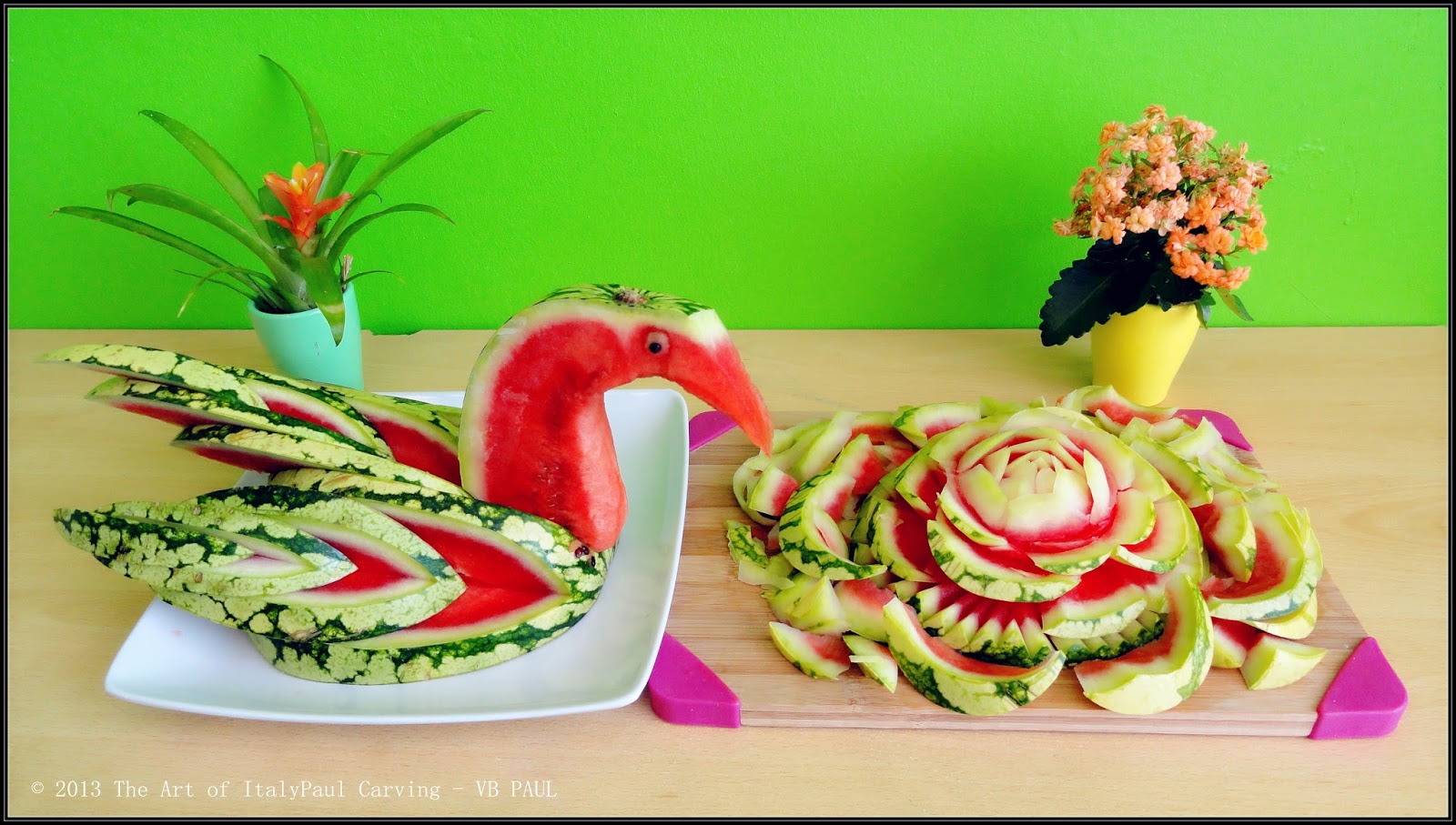 ItalyPaul - Art In Fruit & Vegetable Carving Lessons: Watermelon Art ...