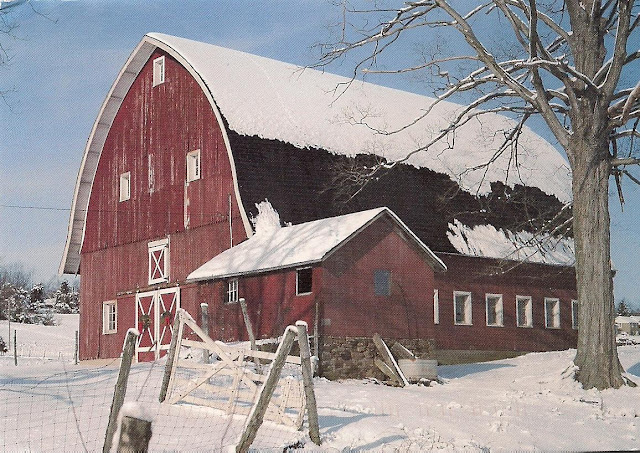 postcards2lufra: Red Barn, Connecticut