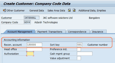 SAP FICO Central: Create Customer master data by XD01