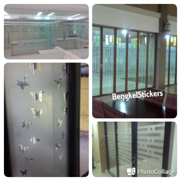 Custom Motif Sticker kaca Sandblast Jakarta | Bengkel Stickers