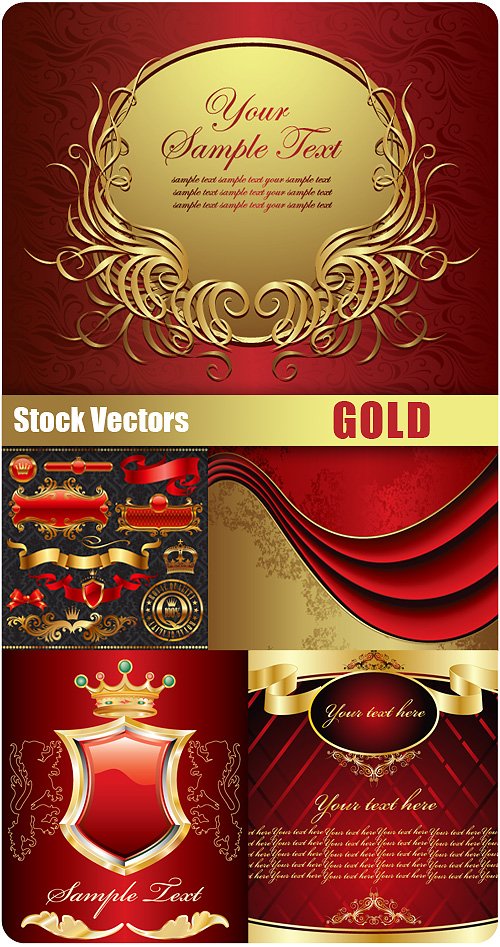 Quality Graphic Resources: Vector - Gold Elements