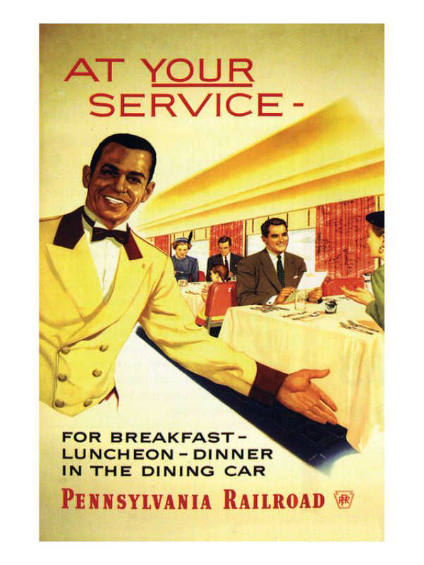transpress nz: At your service in the Pennsylvania Railroad dining car