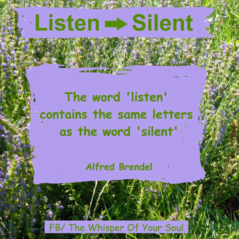 LISTEN SILENT THE WORD 'LISTEN' CONTAINS THE SAME LETTERS AS THE WORD ...