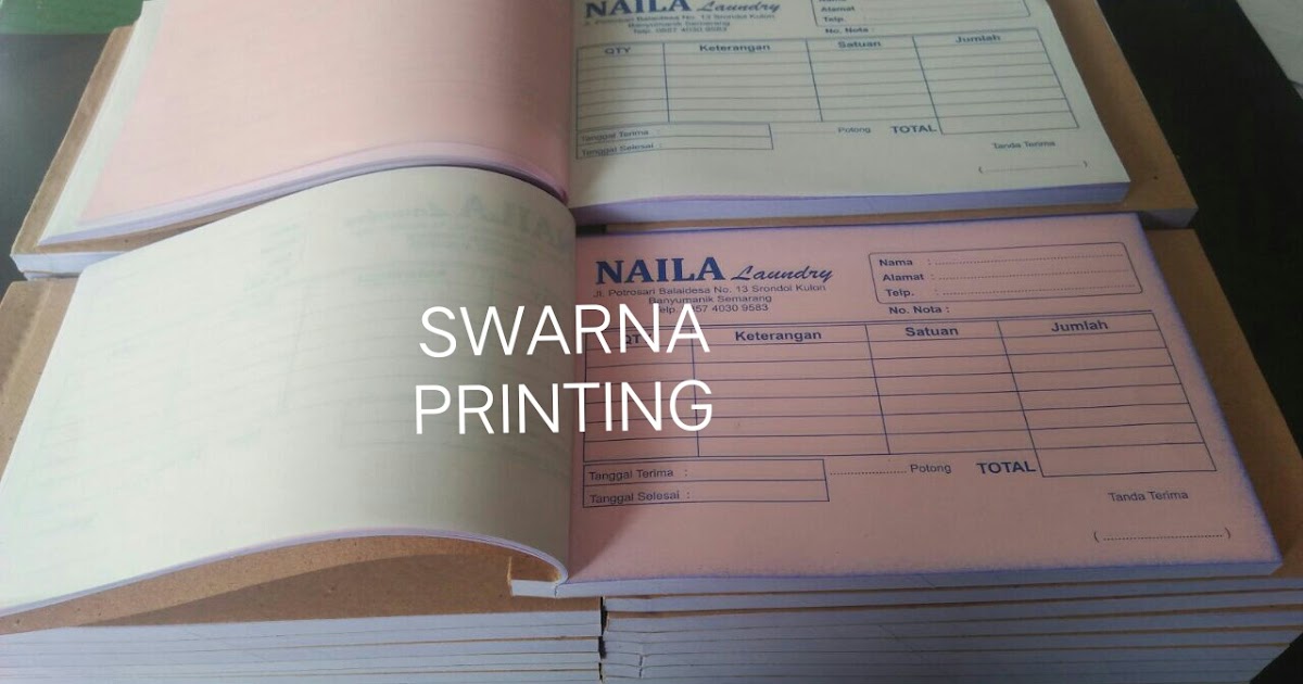 SWARNA PRINTING: Percetakan Nota, Invoice, Faktur, Karcis, Surat Jalan ...
