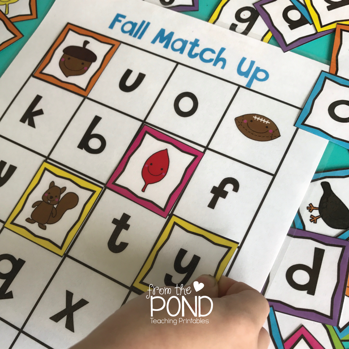 Fall Match - an Alphabet Game | From the Pond