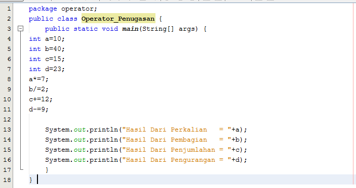 Makalah: Tipe Data Variable & Operator | Agung Trianggoro